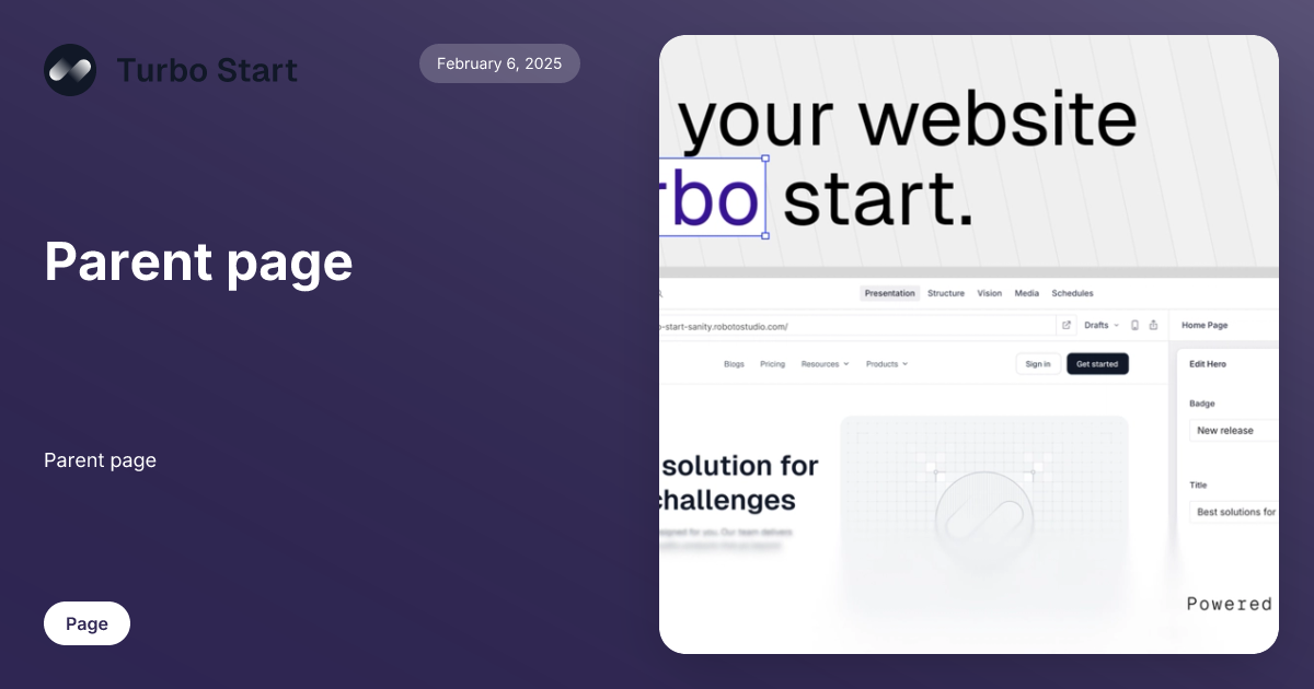 Parent page | Roboto Studio Demo